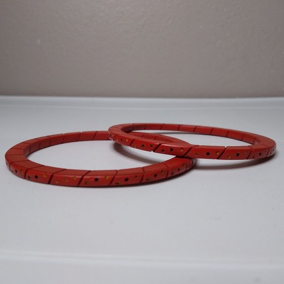 Jewelry | Set Of 2 Red Decorative Bracelets | Poshmark